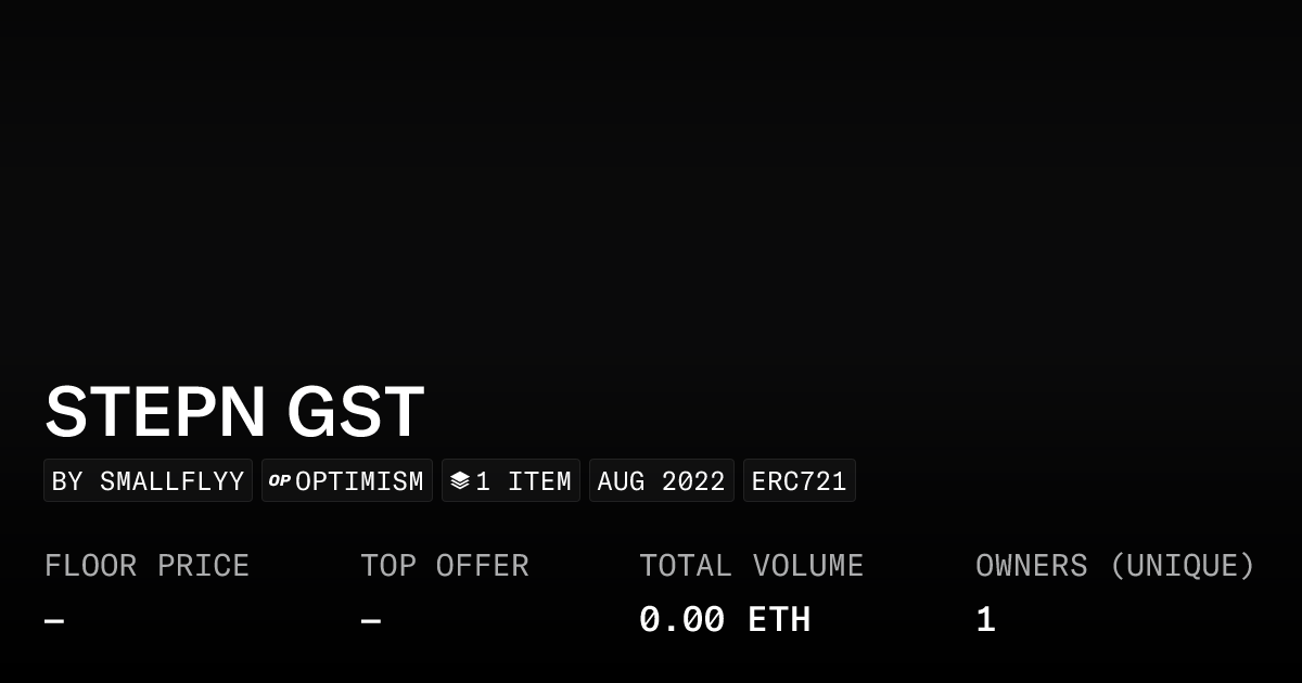 STEPN GST - Collection | OpenSea