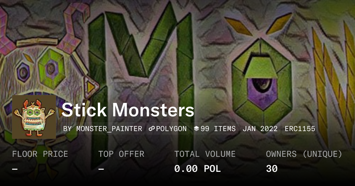 Stick Monsters - Collection | OpenSea