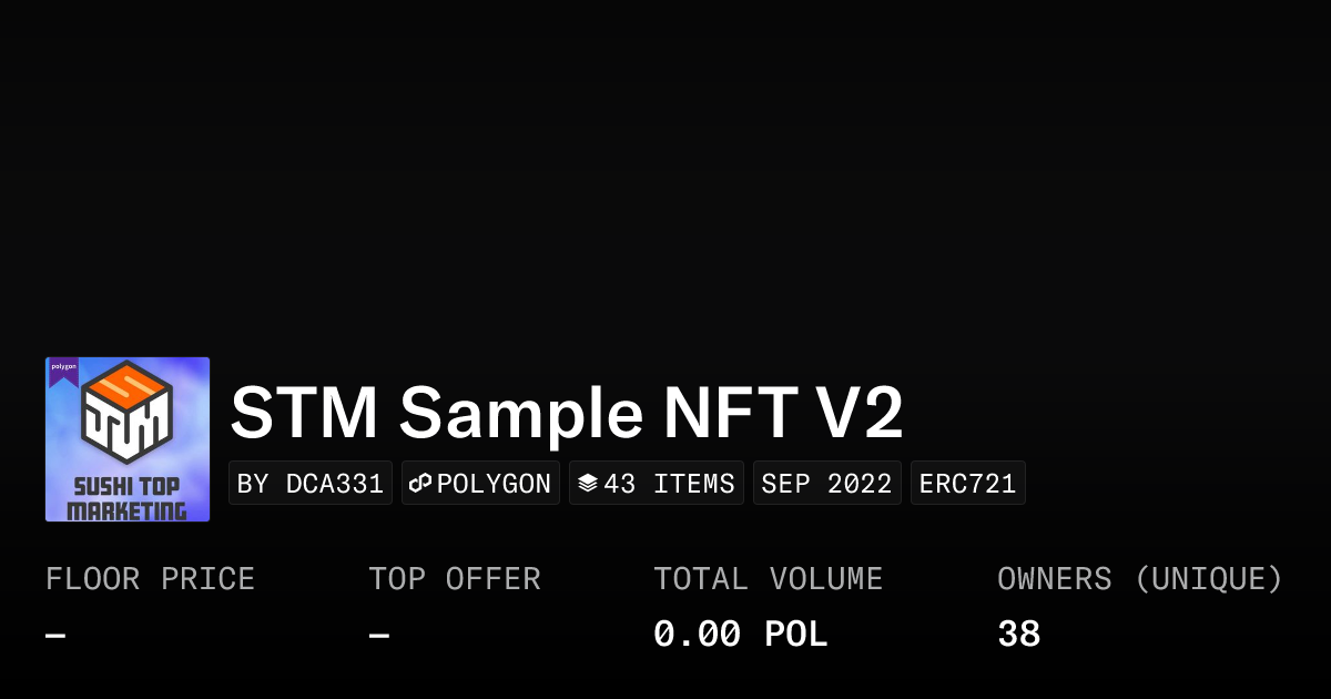 STM Sample NFT V2 - Collection | OpenSea