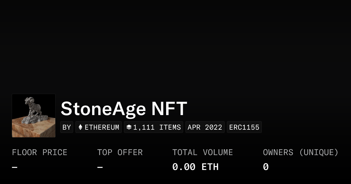 StoneAge NFT - Collection | OpenSea