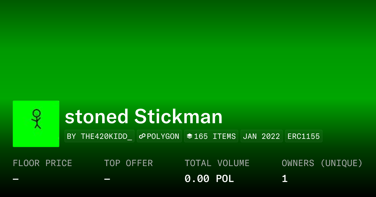 stoned Stickman - Collection | OpenSea