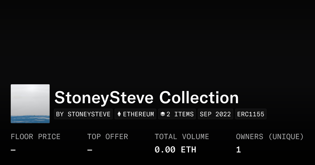 StoneySteve Collection - Collection | OpenSea