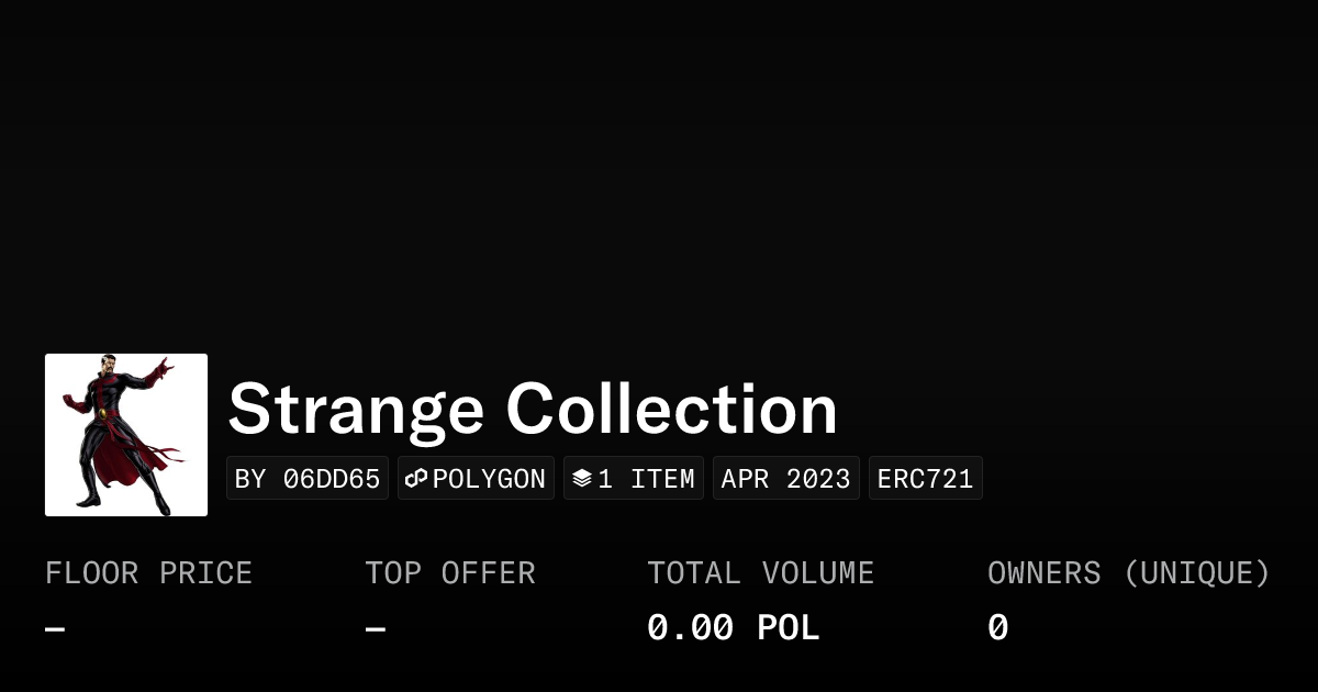 Strange Collection - Collection | OpenSea