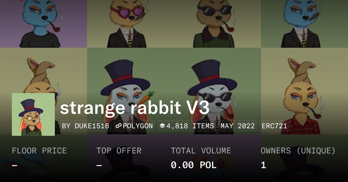 strange rabbit V3 - Collection | OpenSea