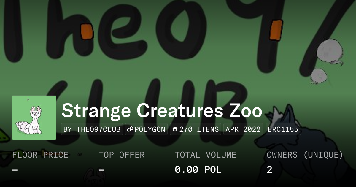 Strange Creatures Zoo - Collection | OpenSea