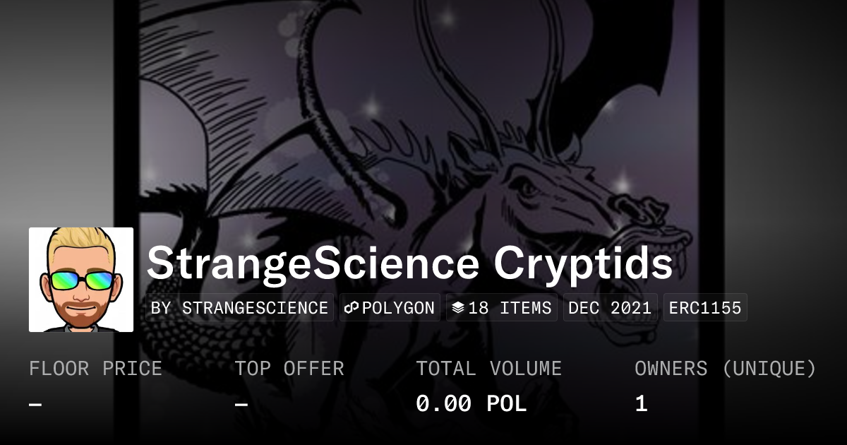 StrangeScience Cryptids - Collection | OpenSea