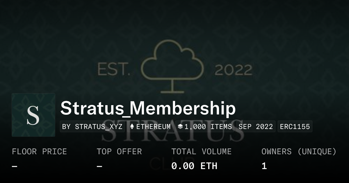 Stratus_Membership - Collection | OpenSea