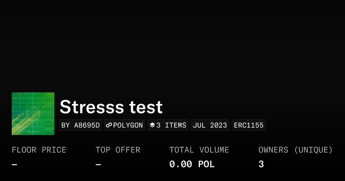 Stresss test - Collection | OpenSea