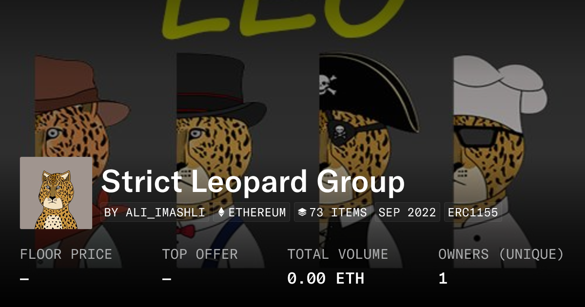 Strict Leopard Group - Collection | OpenSea