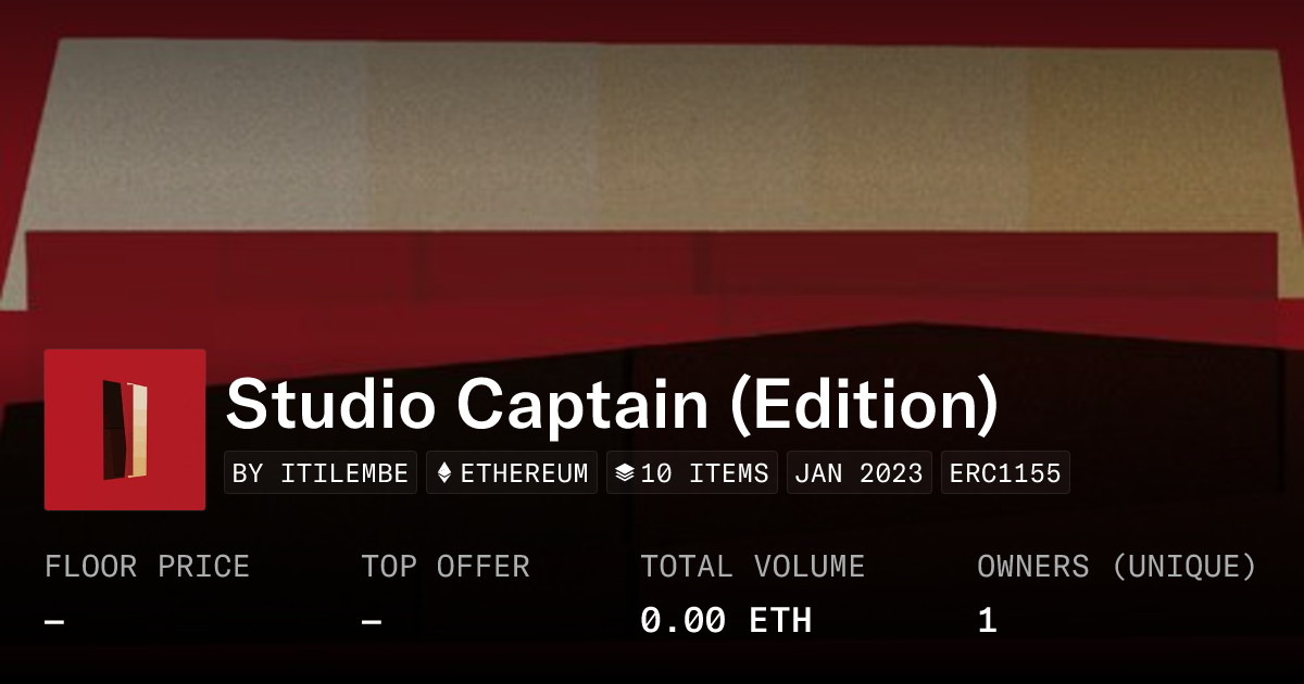 Studio Captain (Edition) - Collection | OpenSea