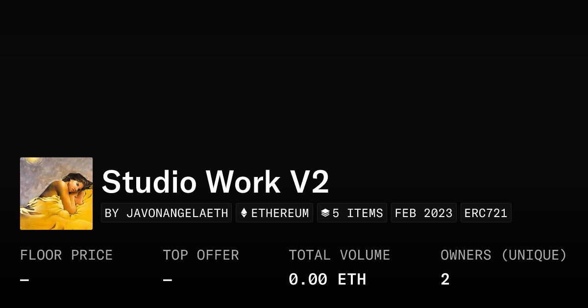 Studio Work V2 - Collection | OpenSea