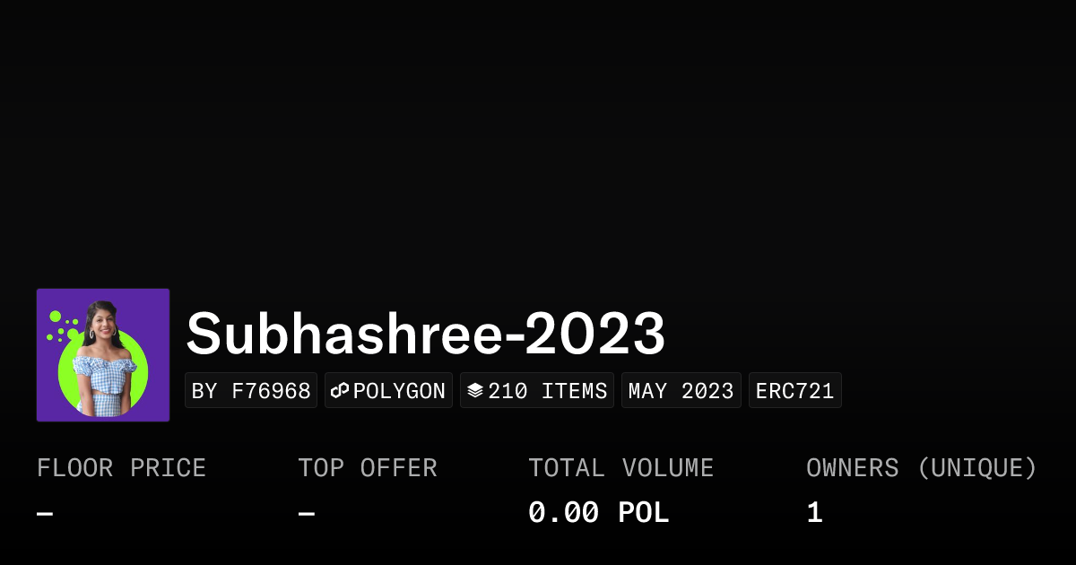 Subhashree-2023 - Collection | OpenSea