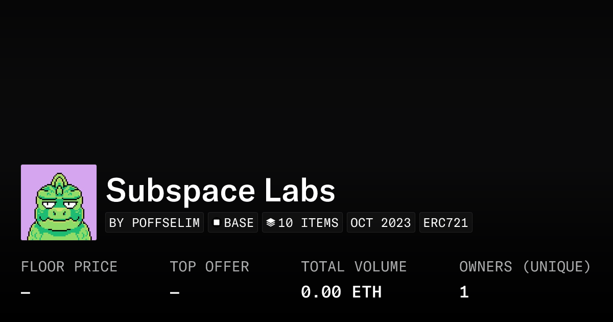 Subspace Labs - Collection | OpenSea