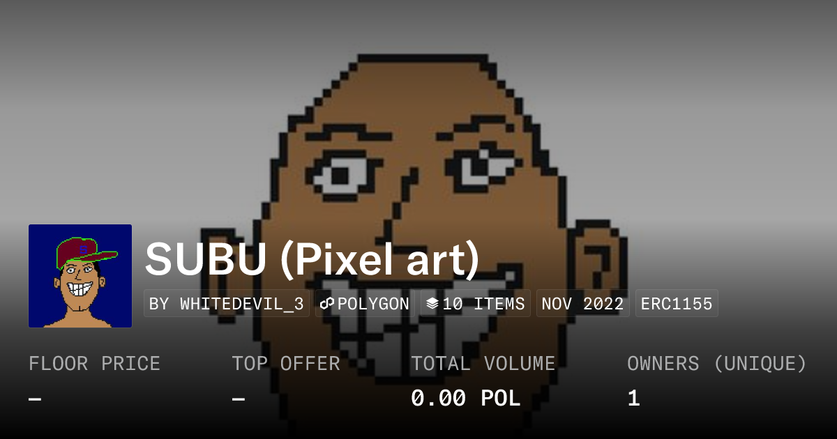 SUBU (Pixel art) - Collection | OpenSea