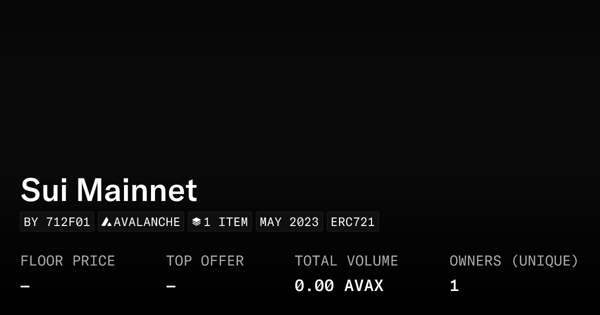 Sui Mainnet - Collection | OpenSea