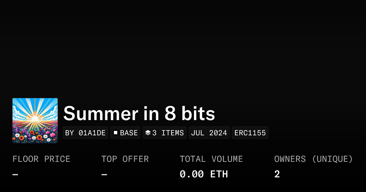 Summer in 8 bits - Collection | OpenSea
