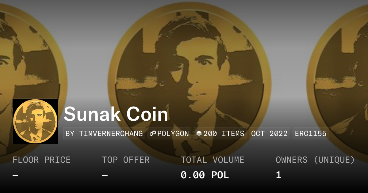 Sunak Coin - Collection | OpenSea