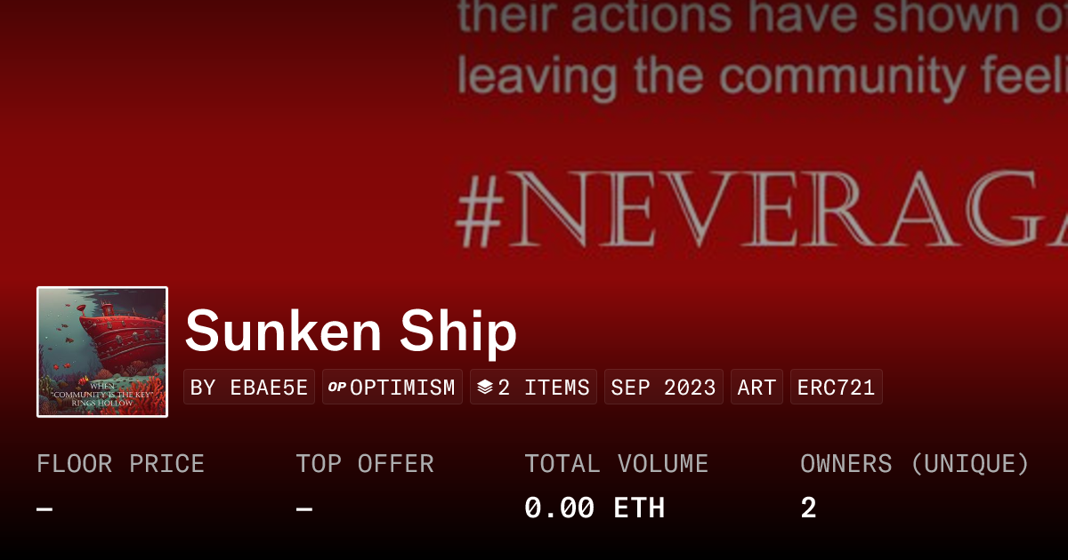 Sunken Ship - Collection | OpenSea