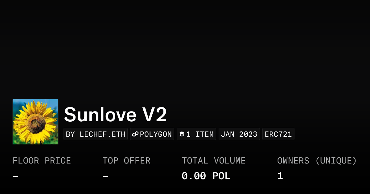 Sunlove V2 - Collection | OpenSea