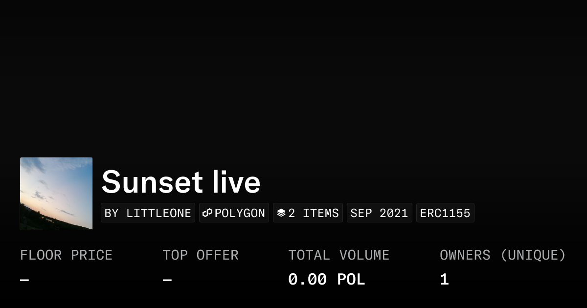 Sunset live - Collection | OpenSea