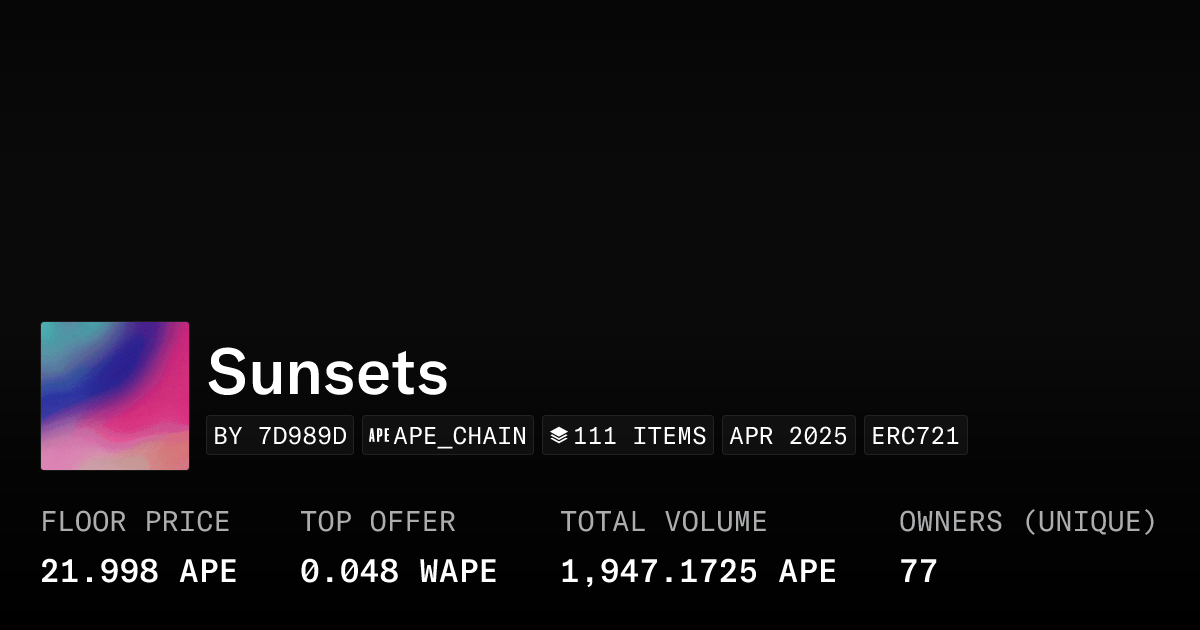 Sunsets - Collection | OpenSea