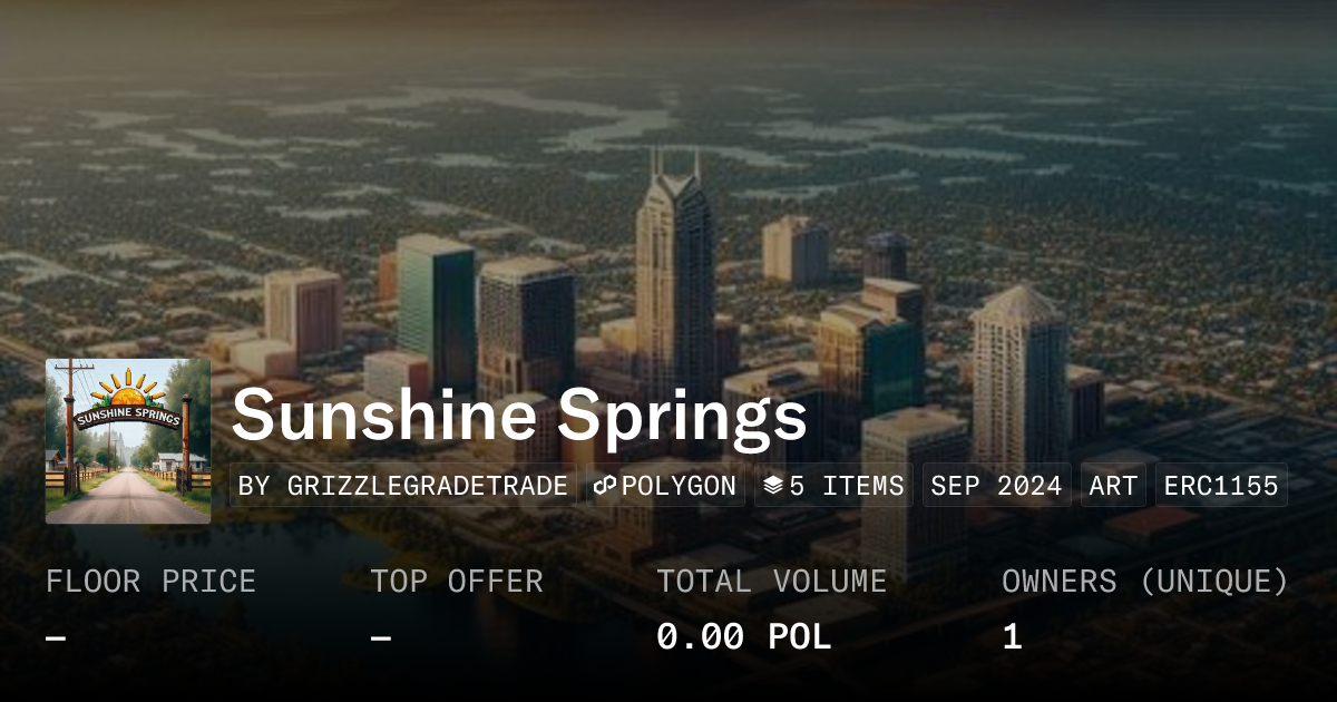 Sunshine Springs - Collection | OpenSea