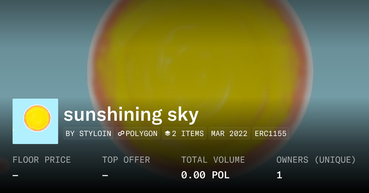 sunshining sky - Collection | OpenSea