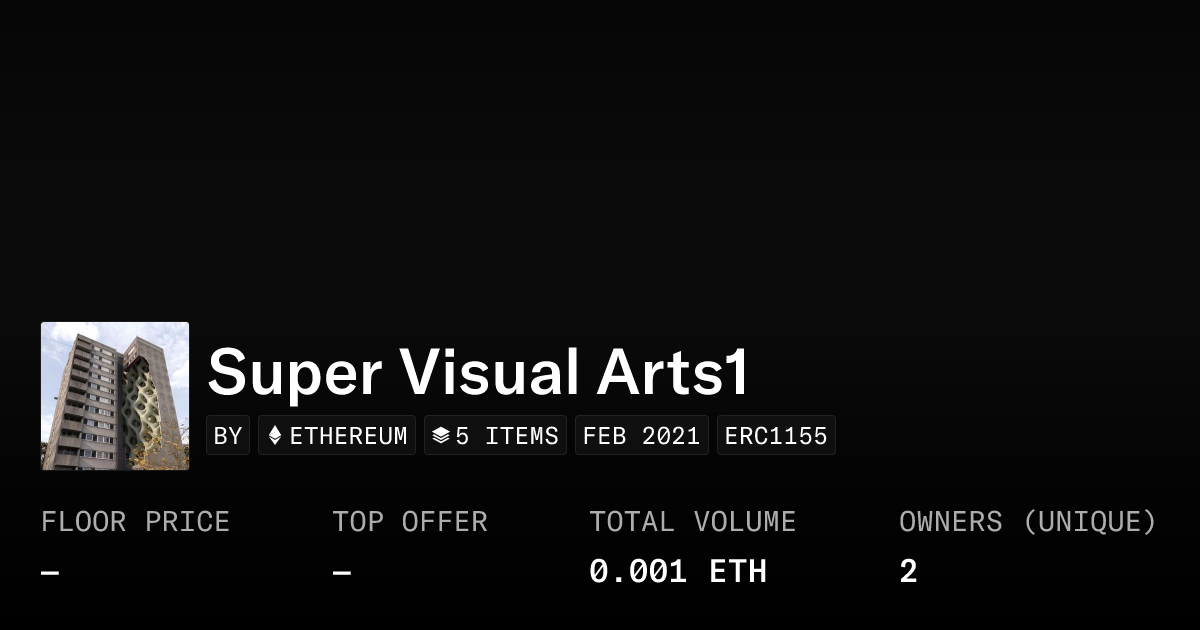 Super Visual Arts1 - Collection | OpenSea