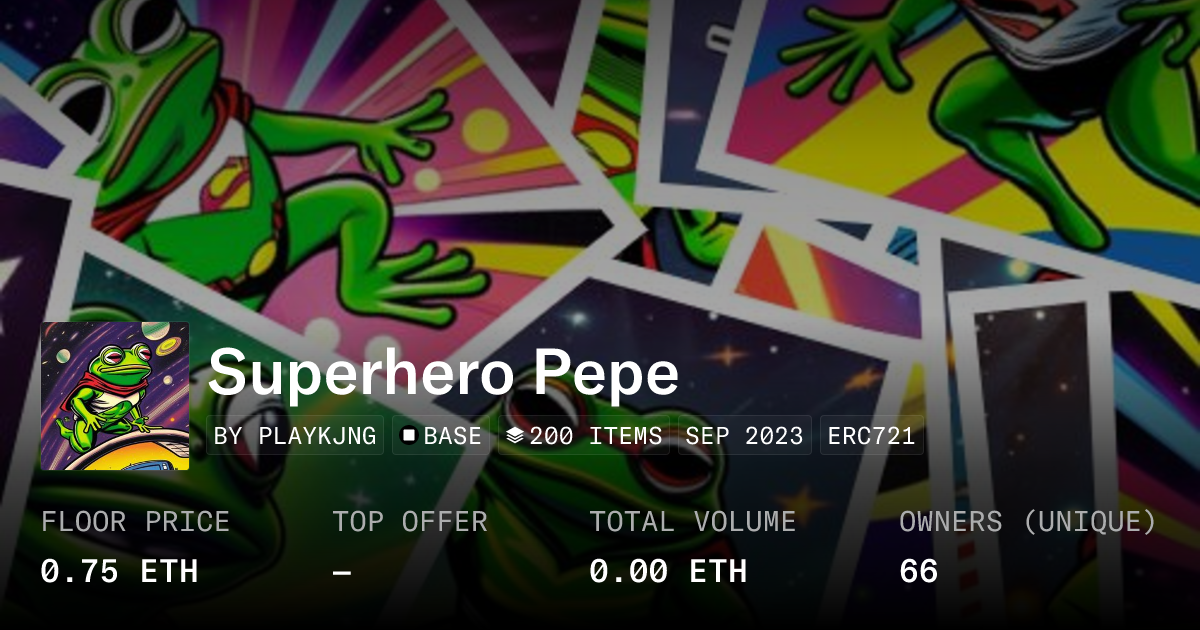 Superhero Pepe - Collection | OpenSea