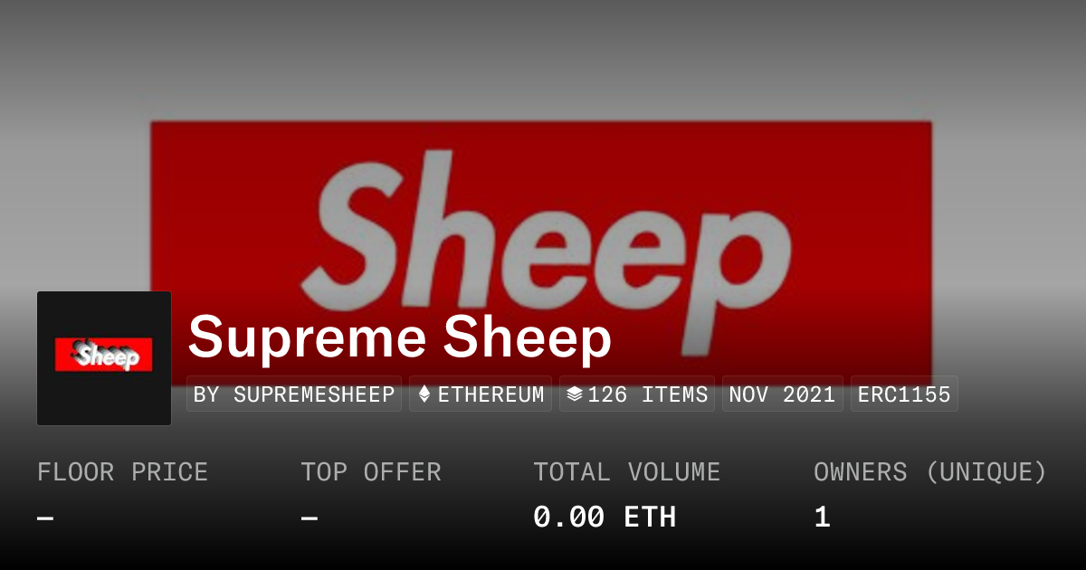 Supreme Sheep - Collection | OpenSea