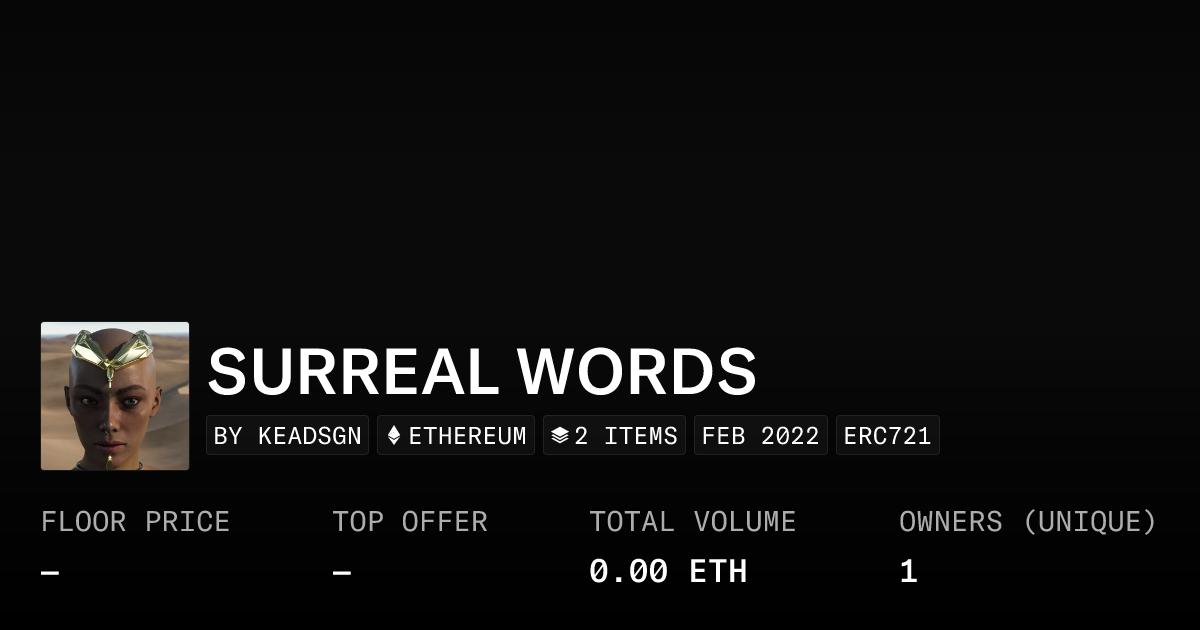 SURREAL WORDS - Collection | OpenSea