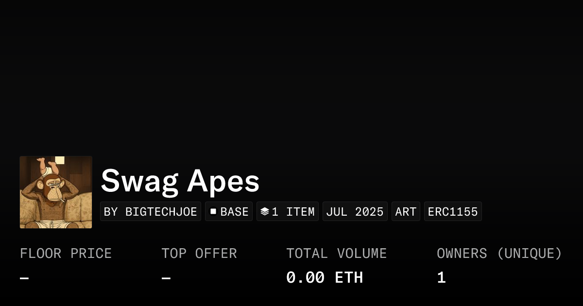 Swag Apes - Collection | OpenSea