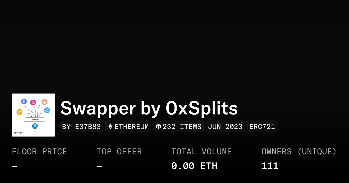 Swapper by 0xSplits - Collection | OpenSea