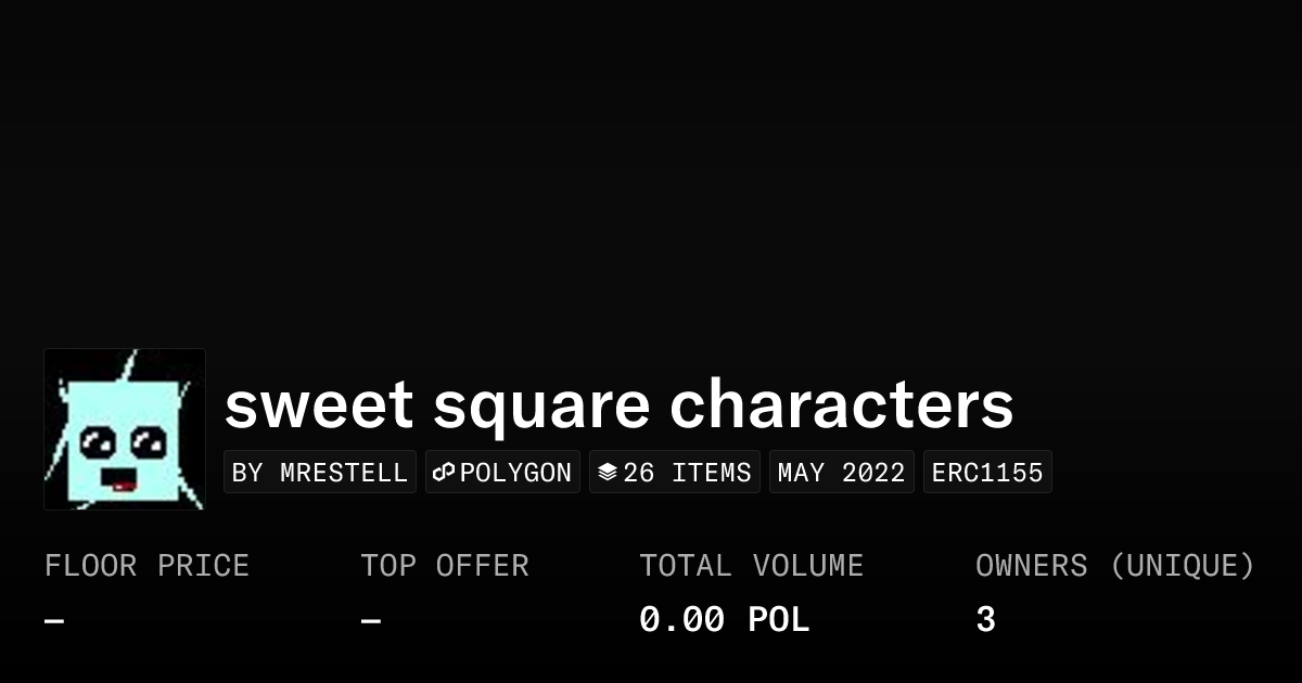 sweet square characters - Collection | OpenSea