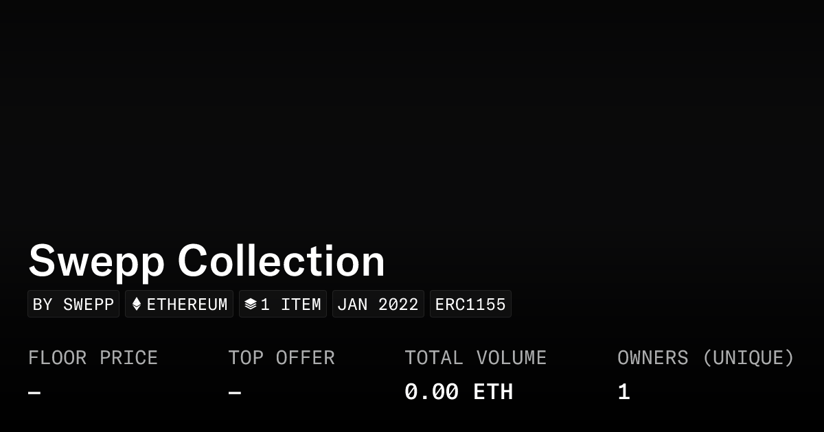 Swepp Collection - Collection | OpenSea