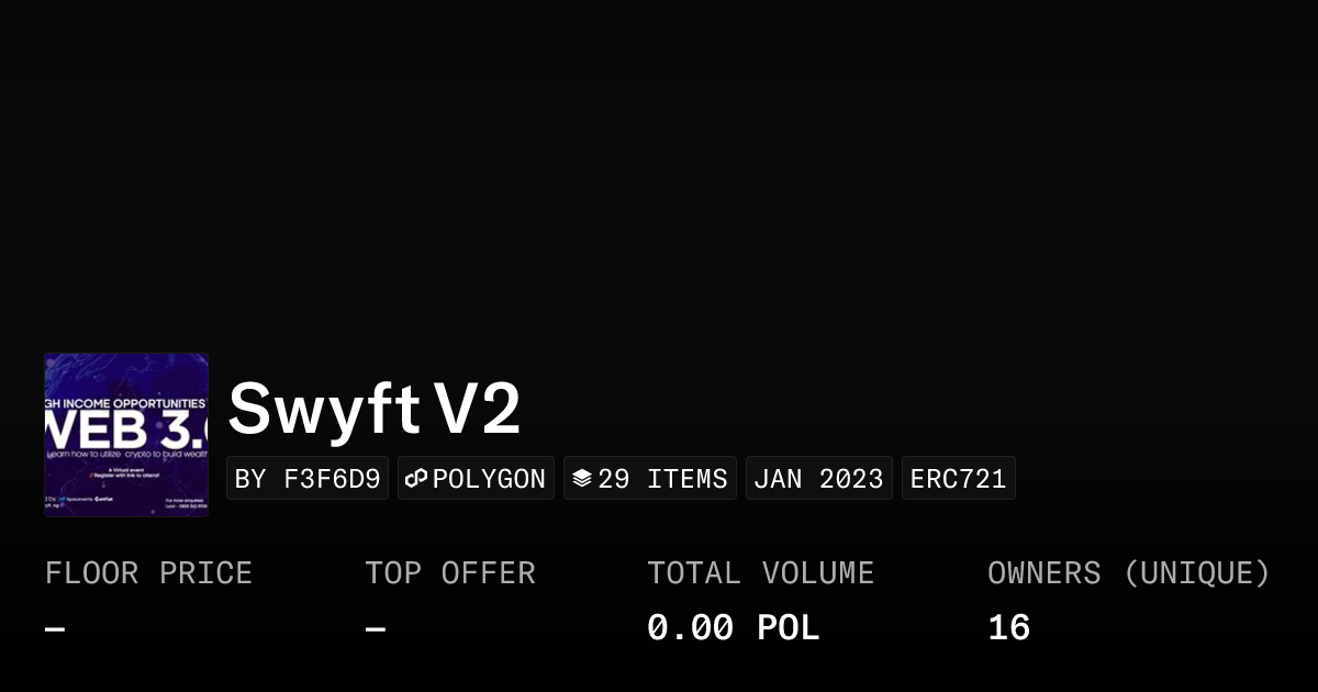 Swyft V2 - Collection | OpenSea