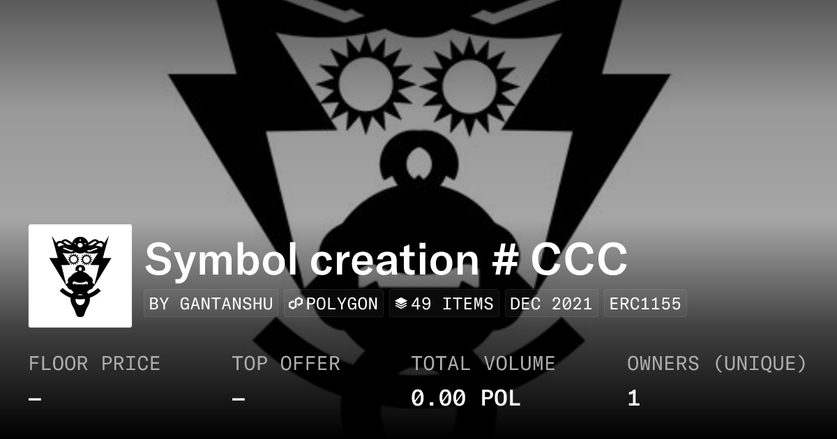 Symbol creation # CCC - Collection | OpenSea