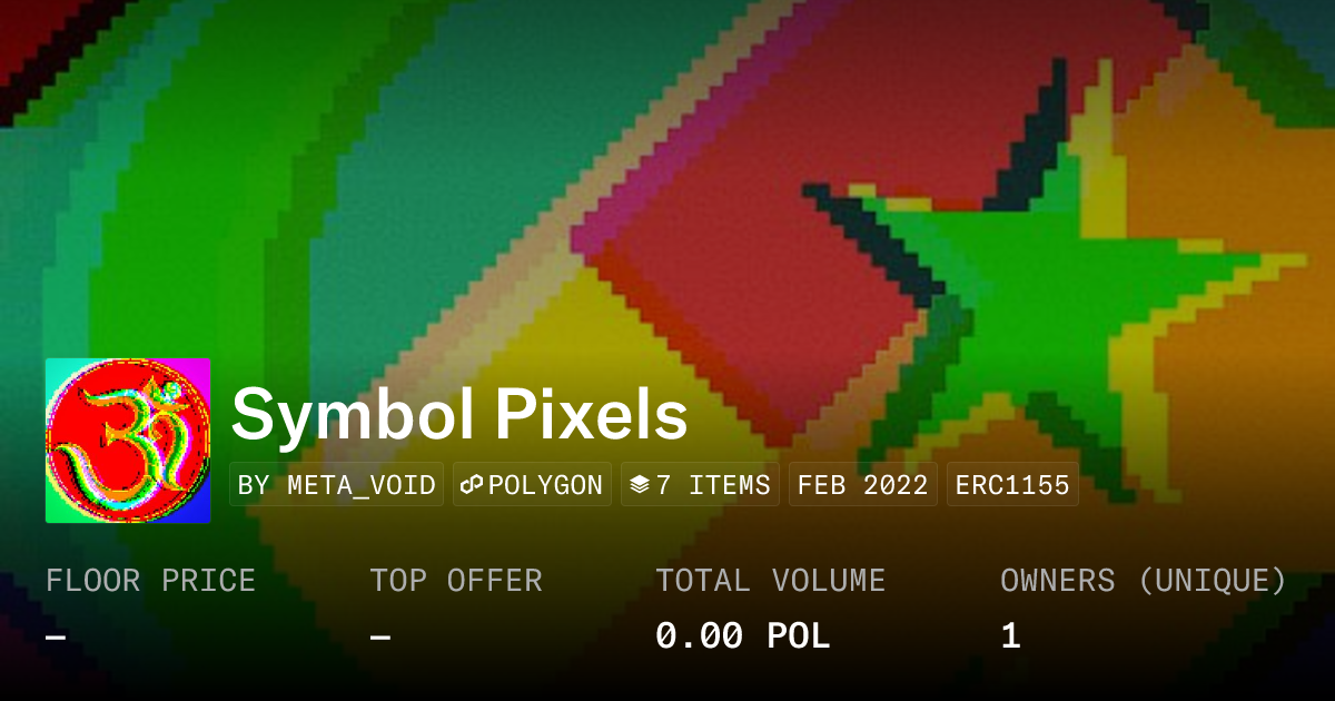 Symbol Pixels - Collection | OpenSea