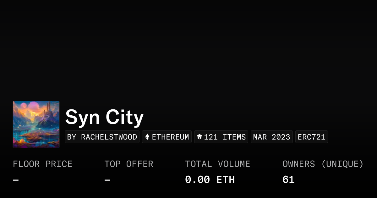 Syn City - Collection | OpenSea