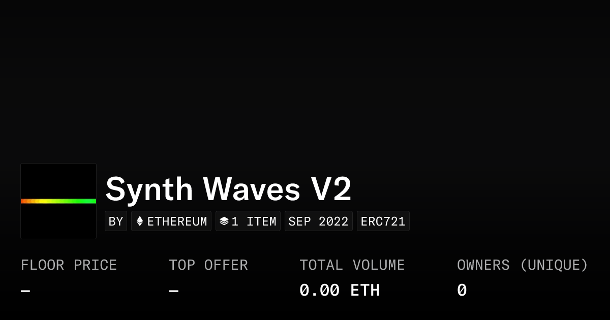 Synth Waves V2 - Collection | OpenSea
