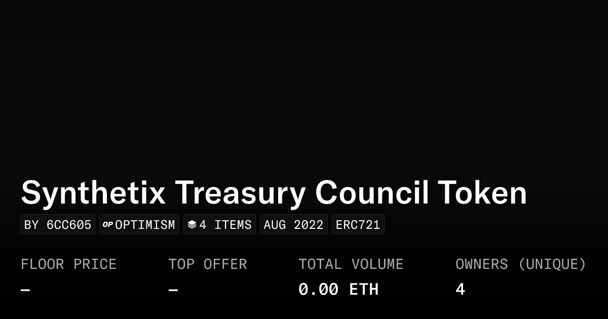 Synthetix Treasury Council Token - Collection | OpenSea