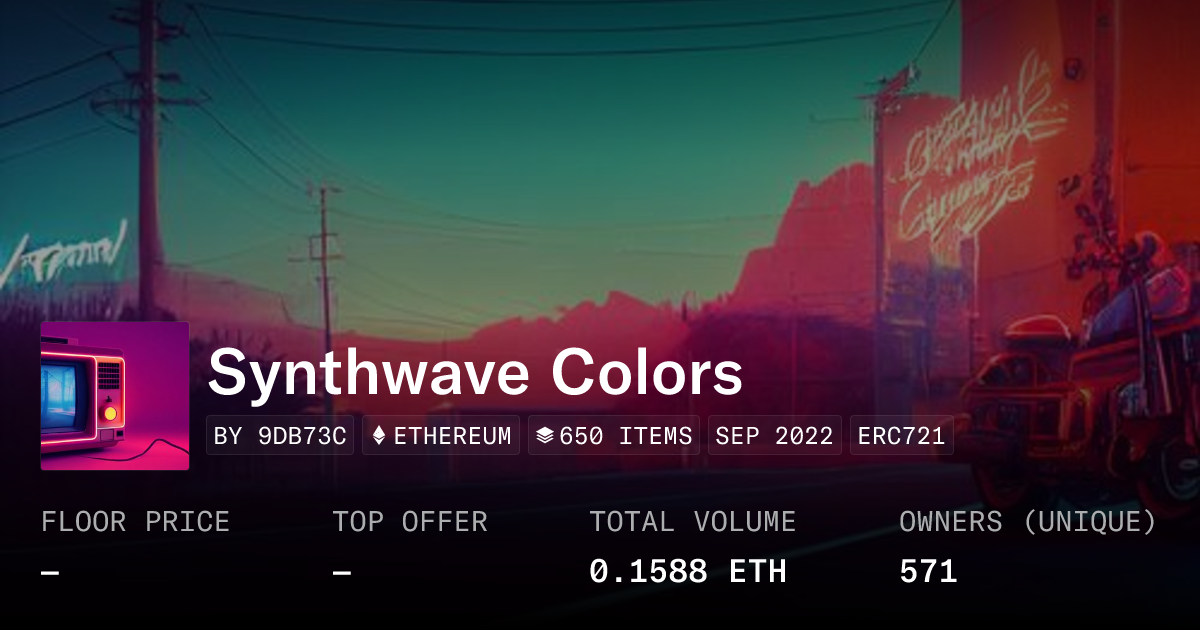 Synthwave Colors - Collection | OpenSea