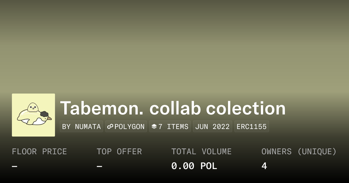 Tabemon. collab colection - Collection | OpenSea