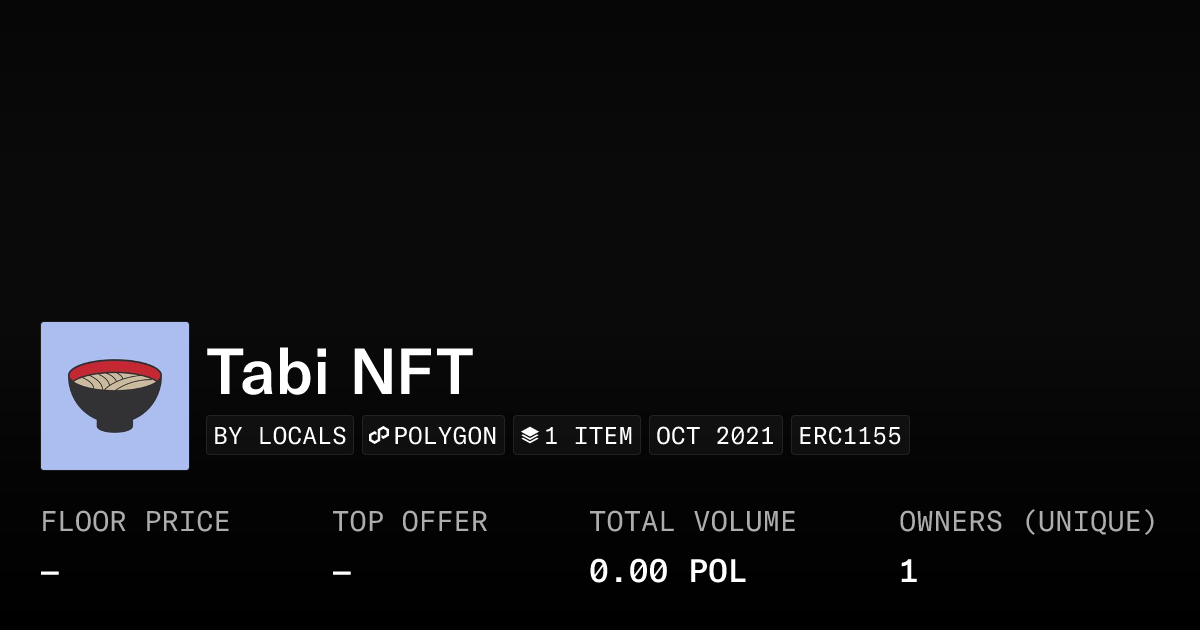 Tabi NFT - Collection | OpenSea