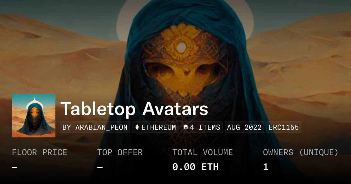 Tabletop Avatars - Collection | OpenSea