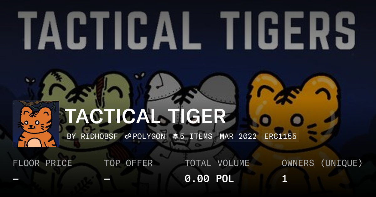 TACTICAL TIGER - Collection | OpenSea