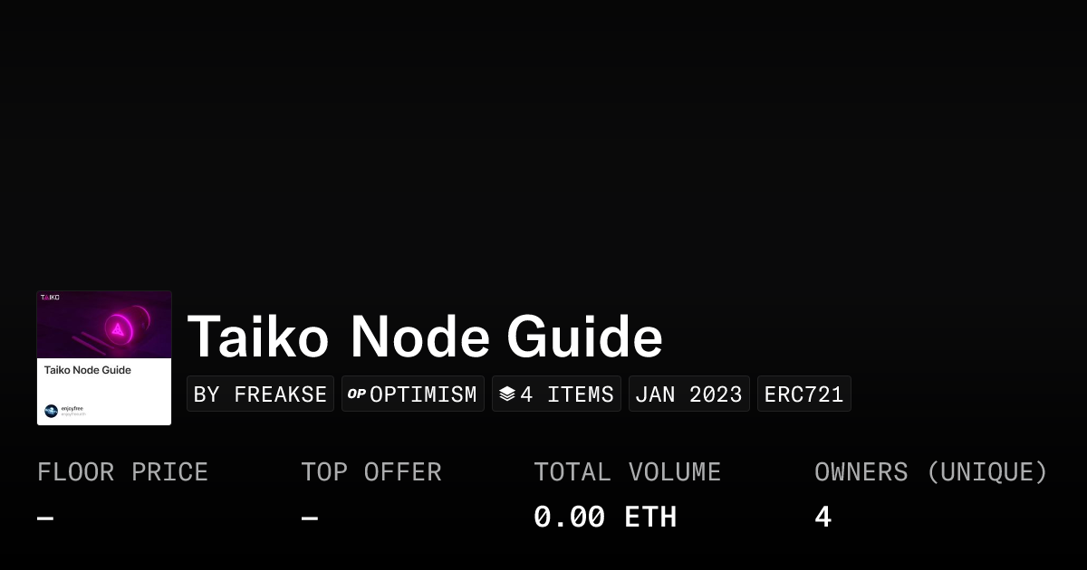Taiko Node Guide - Collection | OpenSea
