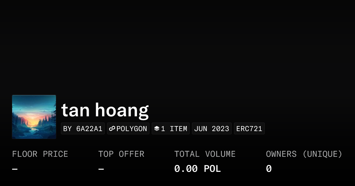 tan hoang - Collection | OpenSea