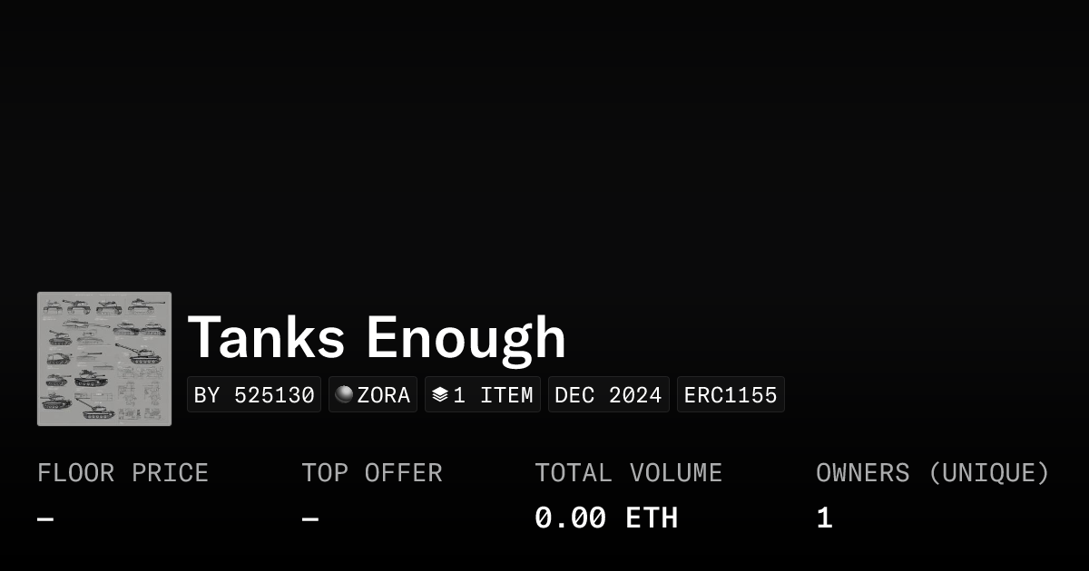 Tanks Enough - Collection | OpenSea