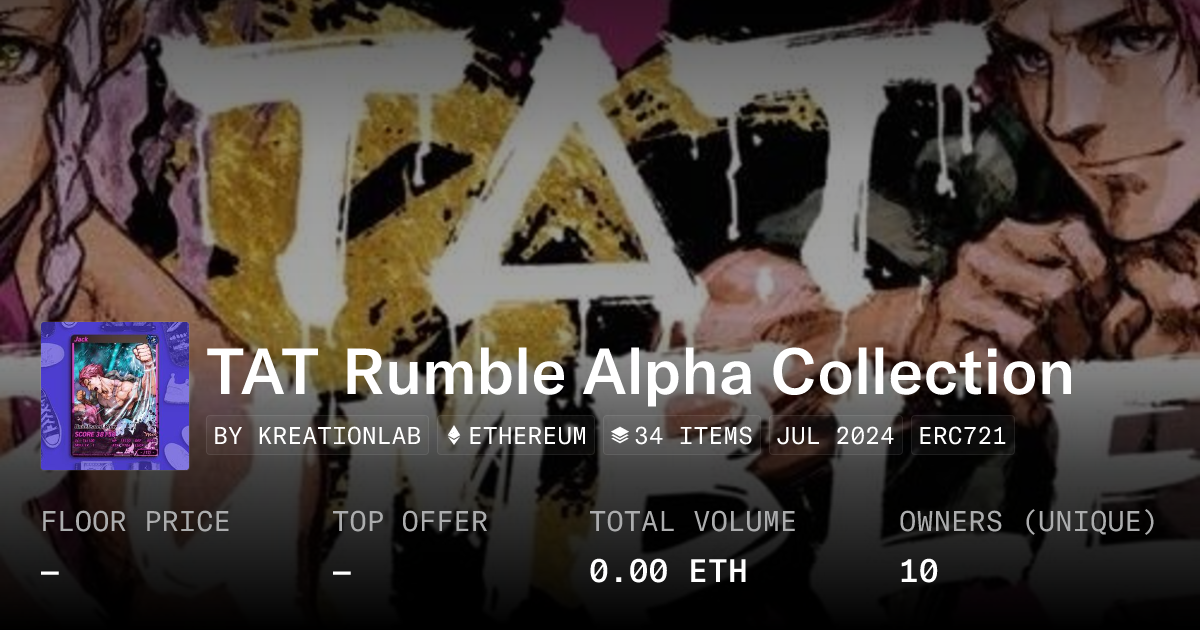 TAT Rumble Alpha Collection - Collection | OpenSea